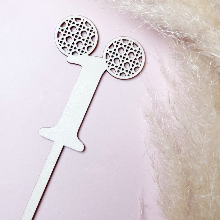 Rattan Age Topper with Ears – Cake Craft by Charlotte & May